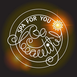 Spa theme with handwritten words Royalty Free Vector Image