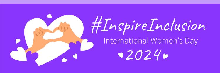 Inspire Inclusion 2024 International Womens Day Vector Image