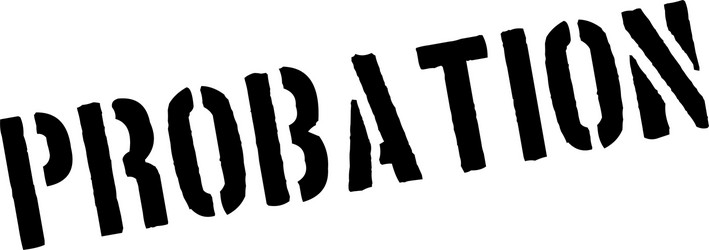 Probation rubber stamp Royalty Free Vector Image