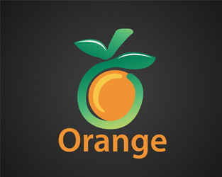 Abstract simple orange fruit logo design Vector Image