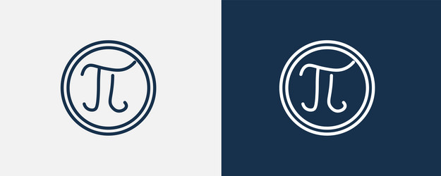 Pi icon filled pi greek icon from education Vector Image