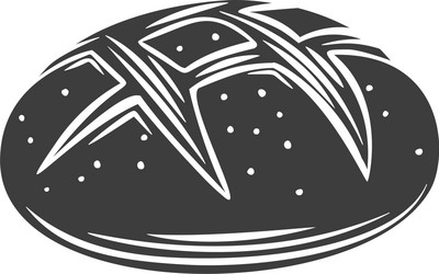 Round bread icon Royalty Free Vector Image - VectorStock