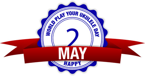 World play your ukulele day simple modern design Vector Image