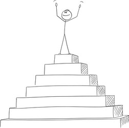 Cartoon successful man or businessman Royalty Free Vector