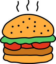 Cartoon Hamburger Patty