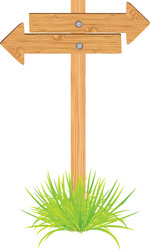 Wooden arrow guide sign Royalty Free Vector Image