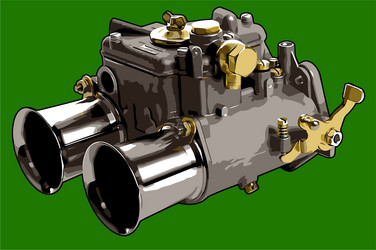 Carburetor template for graphic design Royalty Free Vector
