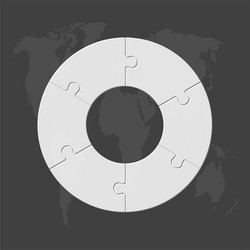 Diagram infographic for 6 steps circle puzzle Vector Image