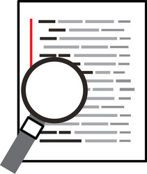 Document web page magnifier developer language Vector Image