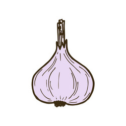 Sticker garlic Royalty Free Vector Image - VectorStock