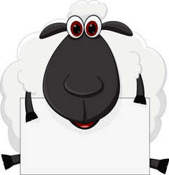 Happy sheep cartoon Royalty Free Vector Image - VectorStock