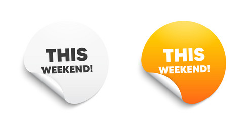This weekend symbol special offer sign poster Vector Image