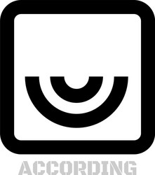 According concept icon on white Royalty Free Vector Image