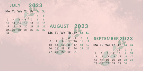 Calendar 2023 by quarters Royalty Free Vector Image