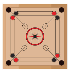 Carrom board on a white background Royalty Free Vector Image