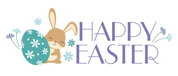 Happy easter colorful symbol logo set Royalty Free Vector