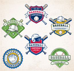 Baseball logo and insignia Royalty Free Vector Image