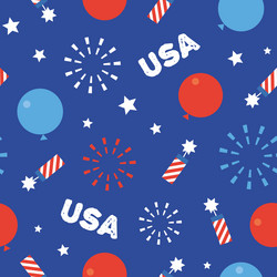 Fourth of july pattern background Royalty Free Vector Image