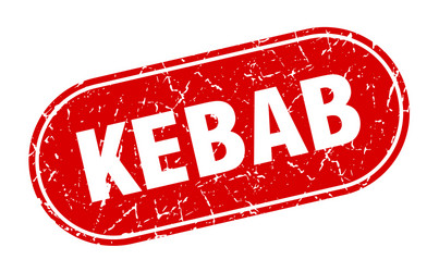 Kebab stamp kebab label round grunge sign Vector Image