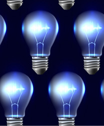 Seamless texture with realistic light bulbs Vector Image