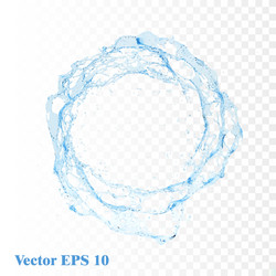 Water circle splash round swirl realistic Vector Image