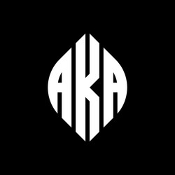 Aka circle letter logo design Royalty Free Vector Image