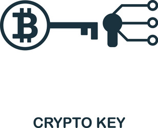 Crypto key icon set premium symbol in different Vector Image