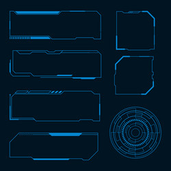 Hud futuristic user interface screen elements set Vector Image