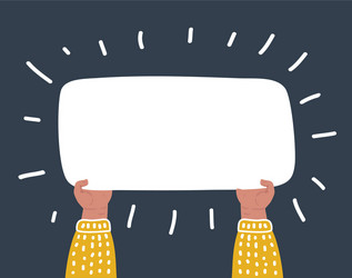 Hand holding blank sheet paper template Royalty Free Vector