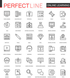 Daily activities concept detailed line icons Vector Image