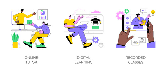 Smart classroom technology abstract concept Vector Image