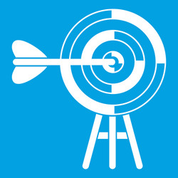 Blue target icon Royalty Free Vector Image - VectorStock