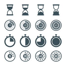 90 minutes timer stopwatch or countdown icon time Vector Image