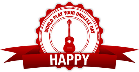 World play your ukulele day simple modern design Vector Image