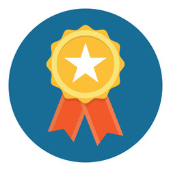 Quality sticker with gold ribbon Royalty Free Vector Image