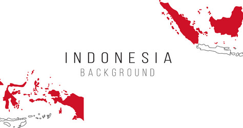 Indonesia flag map the flag country Royalty Free Vector
