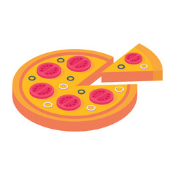 Pizza slice Royalty Free Vector Image - VectorStock