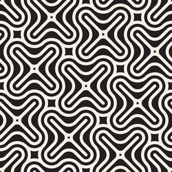 Seamless black and white lines pattern Royalty Free Vector