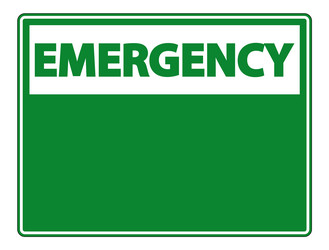 Symbol emergency sign label on transparent Vector Image