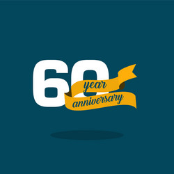60 years anniversary template design Royalty Free Vector