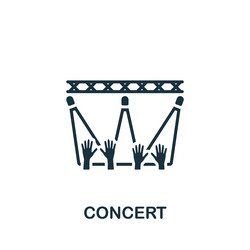 Concert icon monochrome simple sign from Vector Image