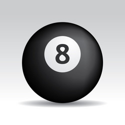 Magic 8 ball eight isolated Royalty Free Vector Image