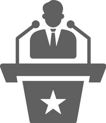 Speaker spokesperson icon simple editable Vector Image