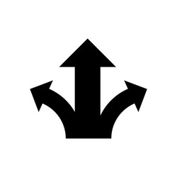 Three arrows intertwined in wavy lines curvy neat Vector Image