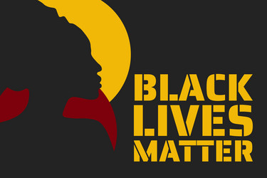 Words black lives matter against red background Vector Image