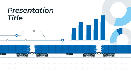 Cover for presentations on railways or logistics Vector Image