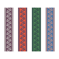 Beadwork border pattern design stripes Royalty Free Vector