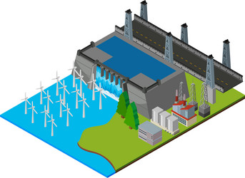 Dam Isometric Vector Images (over 260)