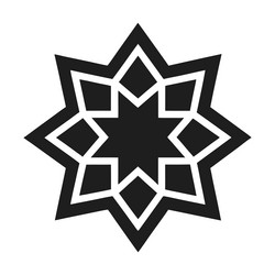 Islamic geometric star pattern silhouette Vector Image