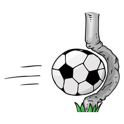 Soccer ball icon a hit goal Royalty Free Vector Image